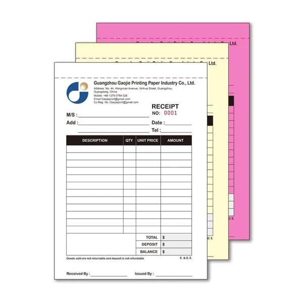 Receipt Booklet - Smart Source Solution